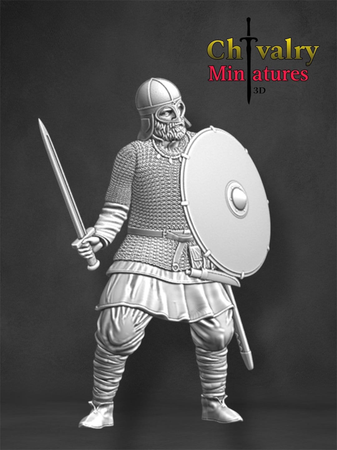 Viking Hird Warrior, Resin Figure, 1/72, 28mm, 32mm, 1/35, 54mm, 75mm ...