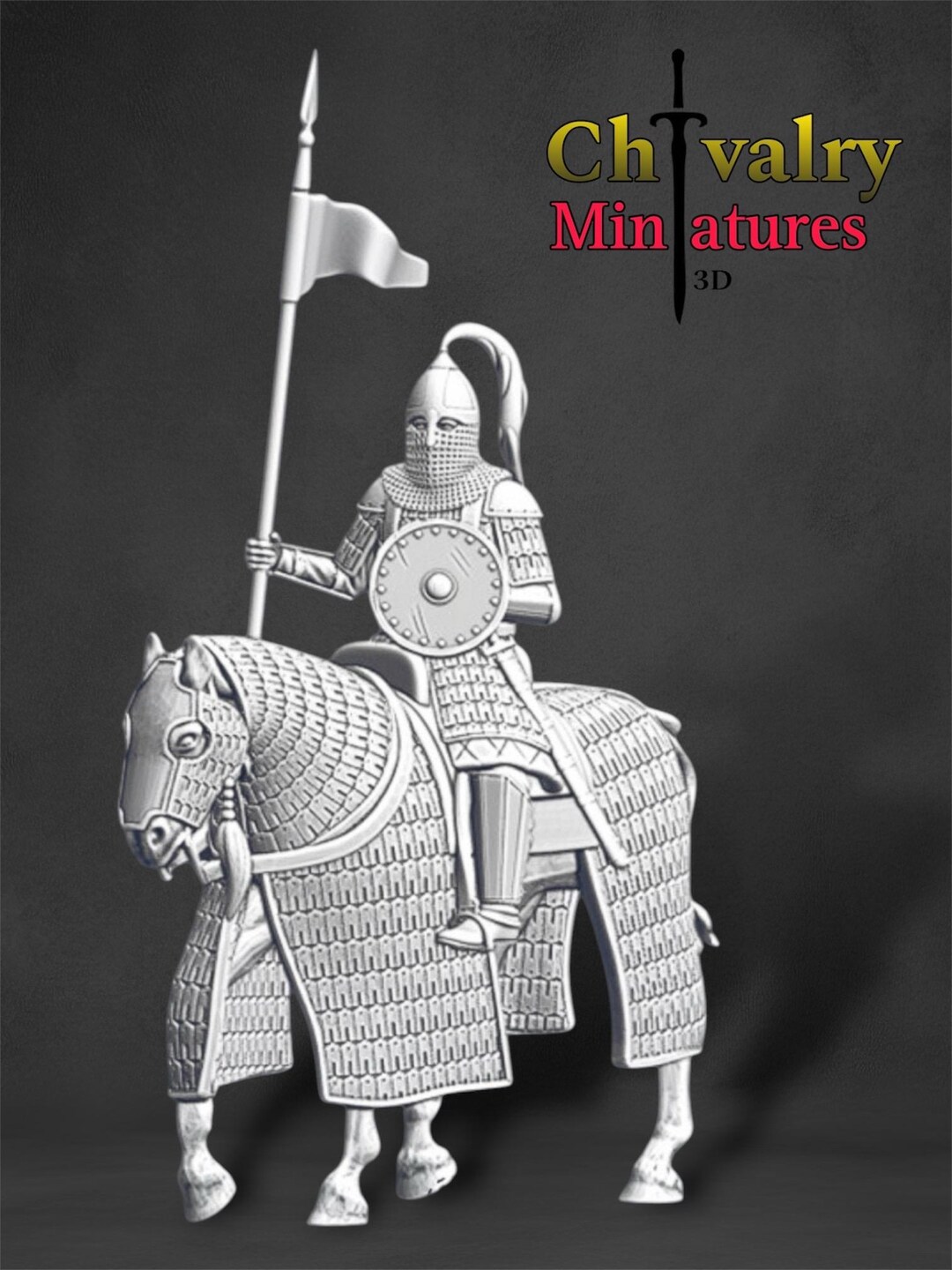 Medieval Heavy Byzantine Cavalryman, Resin 1/72, 28mm, 32mm, 1/35, 54mm ...