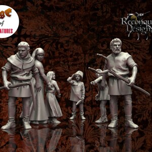 Medieval Concerned Family Diorama, Historical 1/72, 28mm, 32mm, 1/35 ...