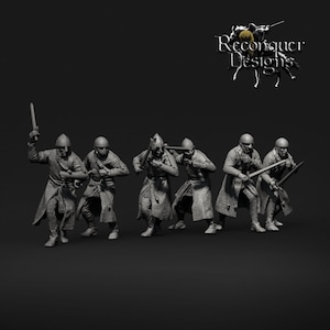 Medieval Sergeant Knights, Resin Historical 1/72, 28mm, 32mm, 1/35 ...