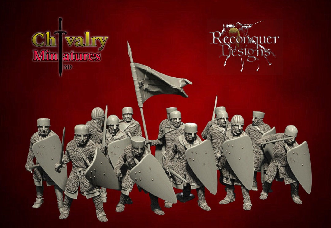 Medieval 12th Century Crusader Foot Knights, X14 Historical 1/72, 28mm ...