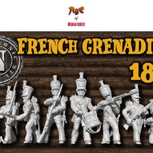 Napoleonic French Grenadiers, 1/72, 28mm, 32mm, 1/35, 54mm, 75mm, Resin ...