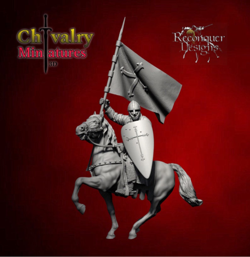 Medieval Ecclesiastical Banner Knight, Historical 1/72, 28mm, 32mm, 1/ ...