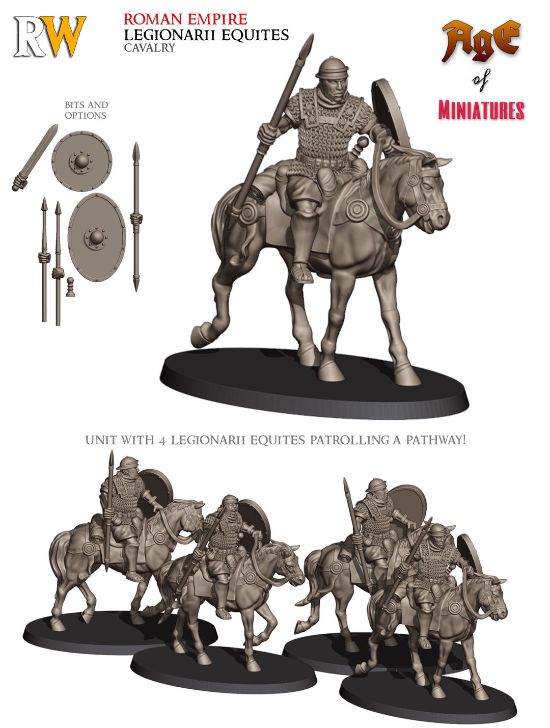 Roman Empire Legionnaire Equites Cavalry, Historical 1/72, 28mm, 32mm ...