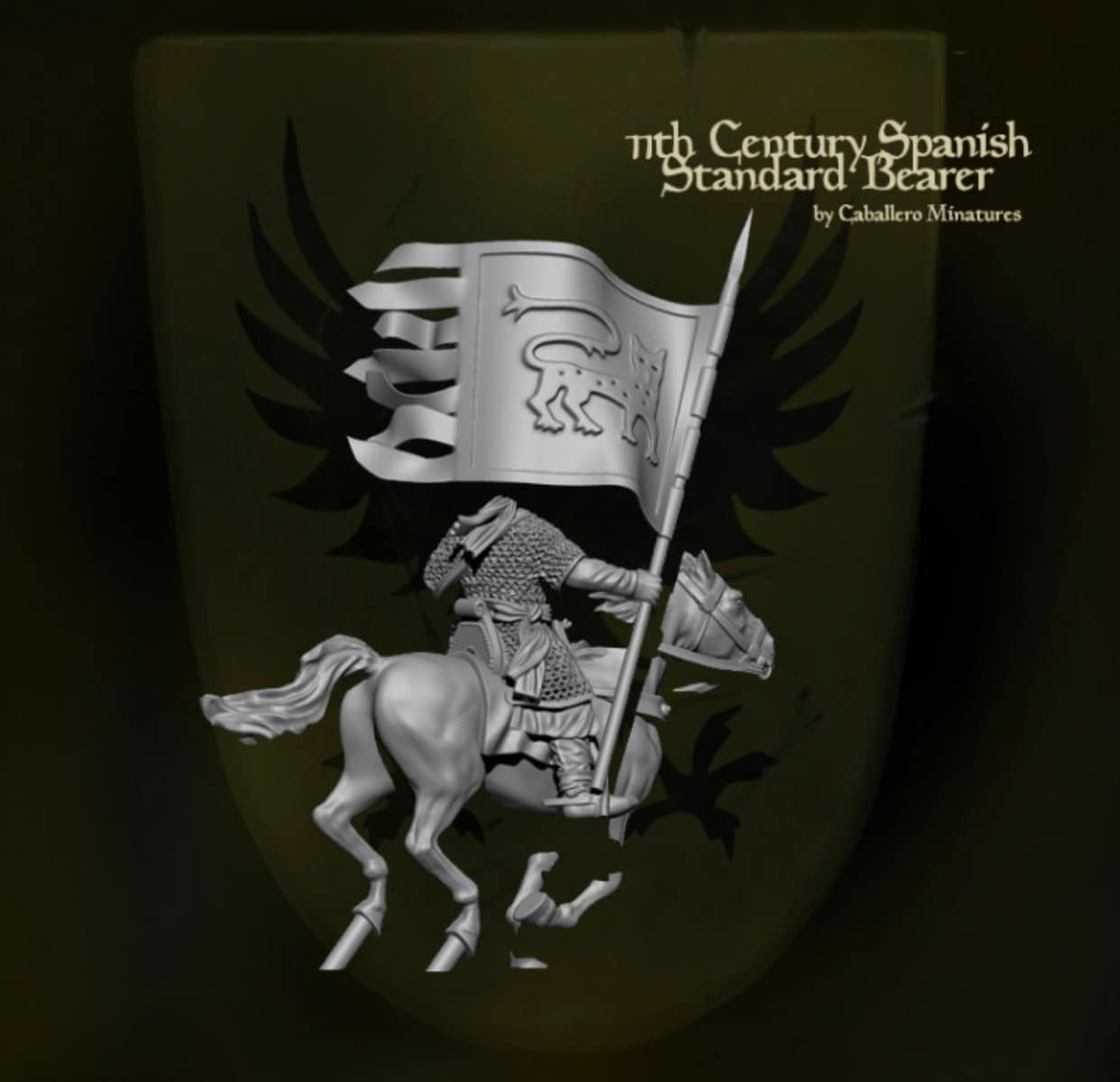 Medieval Spanish Standard Bearer V1, Historical 1/72, 28mm, 32mm, 1/35 ...