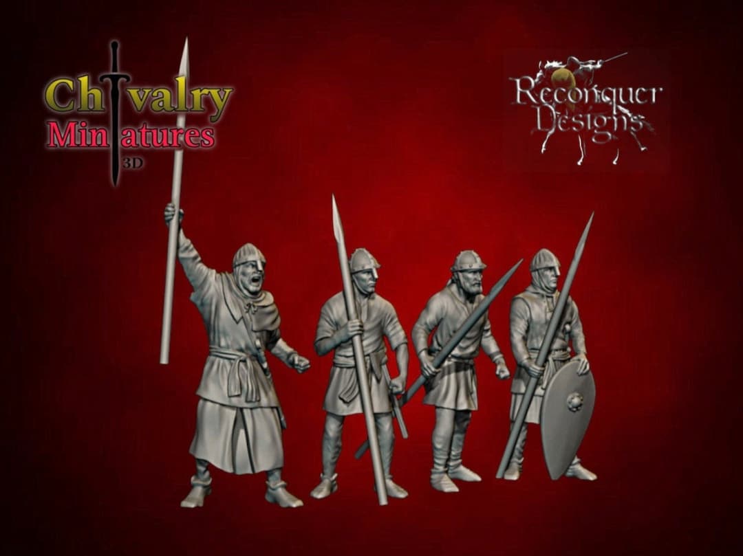 Medieval Spanish Levy Spearmen Set B, 11th Century Knights, Historical ...