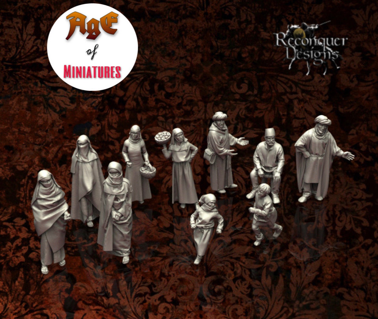 Medieval Villagers Set B Diorama Historical 28mm 32mm 1/35 - Etsy