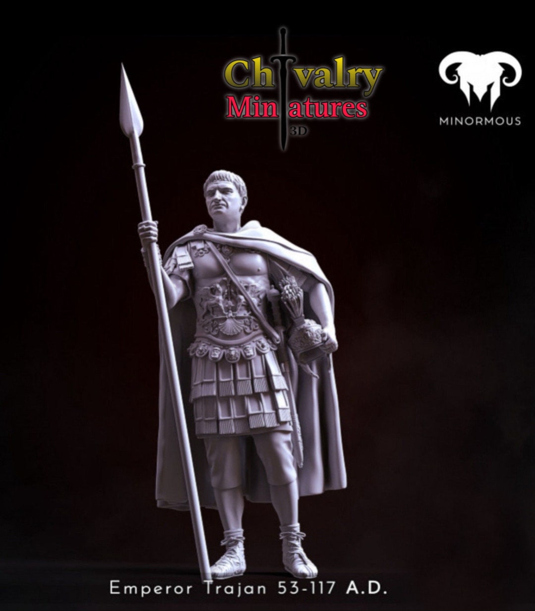 Roman Emperor Trajan Casual Pose With Spear Figure Historical 1/35 ...