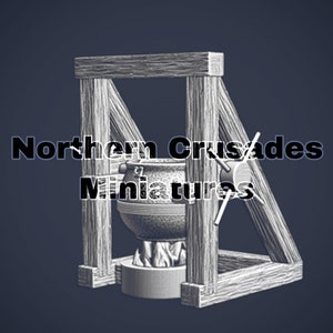 Medieval Siege Oil Boiler Over Fire, Diorama Historical 1/72, 28mm ...