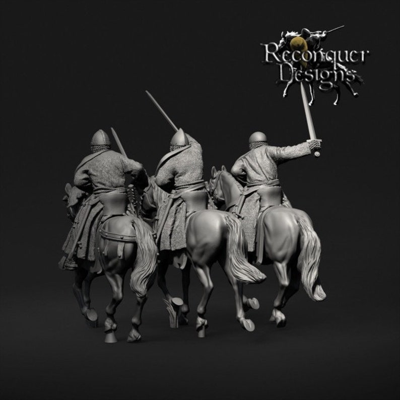 Mounted Order Charging Knights X3, Historical 1/72, 28mm, 32mm, 1/35 ...