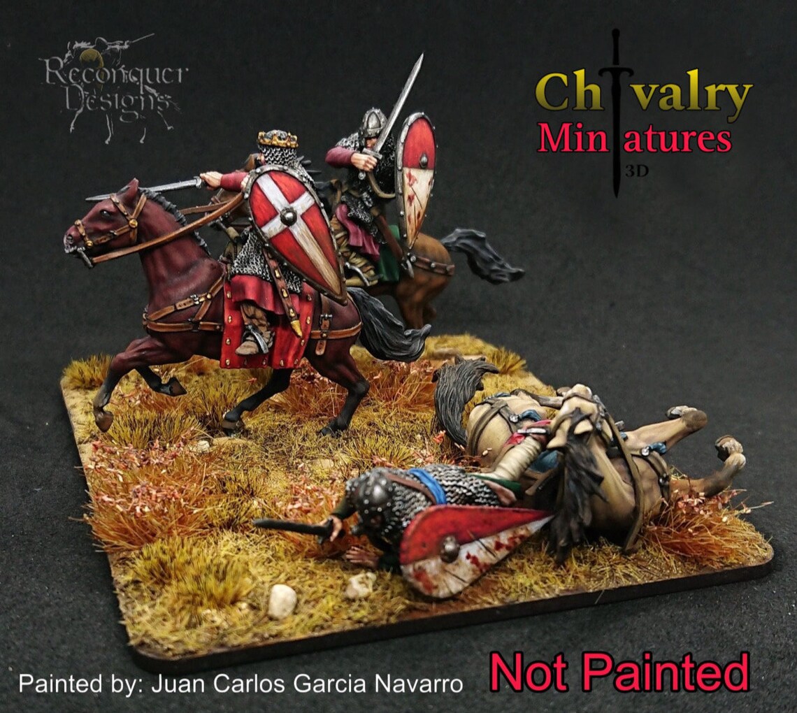 Medieval Battle Charge King Sancho Diorama, Historical 1/72, 28mm, 32mm ...