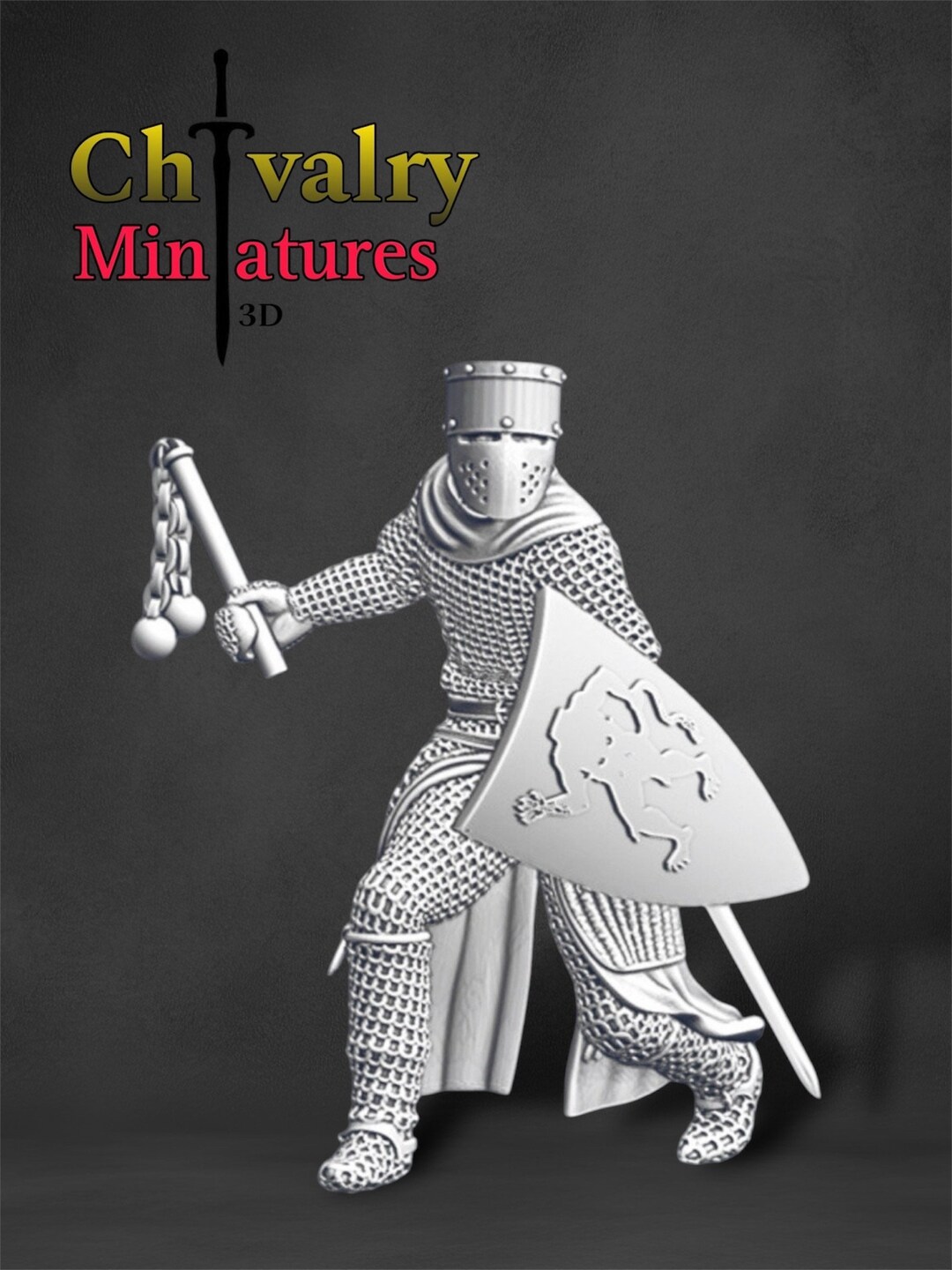 Danish Crusader Foot With Flail, Historical 1/72, 28mm, 32mm, 1/35 ...