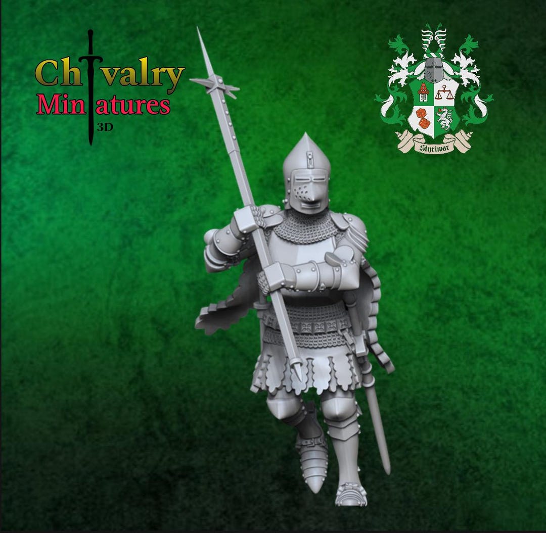 Holy Roman Empire Knight 1425 Figure Historical 28mm, 32mm, 40mm, 1/35 ...