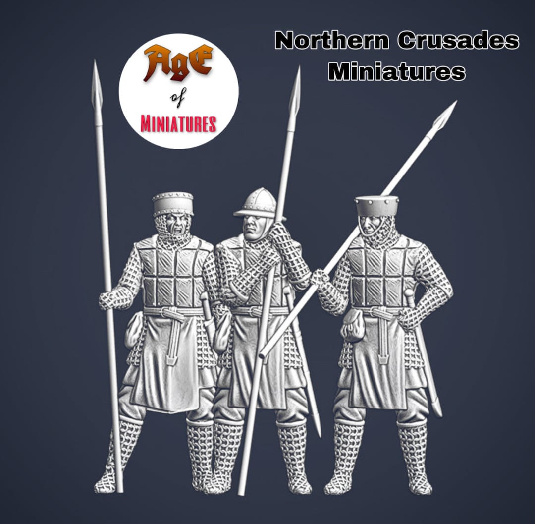 Medieval Crusader Castle Gaurds Bundle, Resin, 1/72, 28mm, 32mm, 1/35 ...