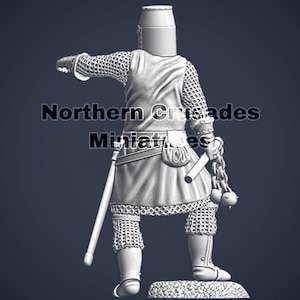 Crusader Pointing on Foot, Historical 1/72, 28mm, 32mm, 1/35, 54mm ...