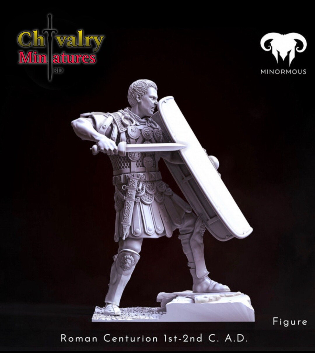 Roman Centurion, Fighting Pose (no Helmet) Figure Historical 1/35, 54mm ...