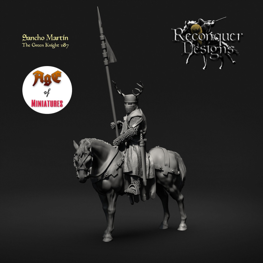 Sancho Martin the Green Knight, Historical 1/72, 28mm, 32mm, 1/35, 54mm ...