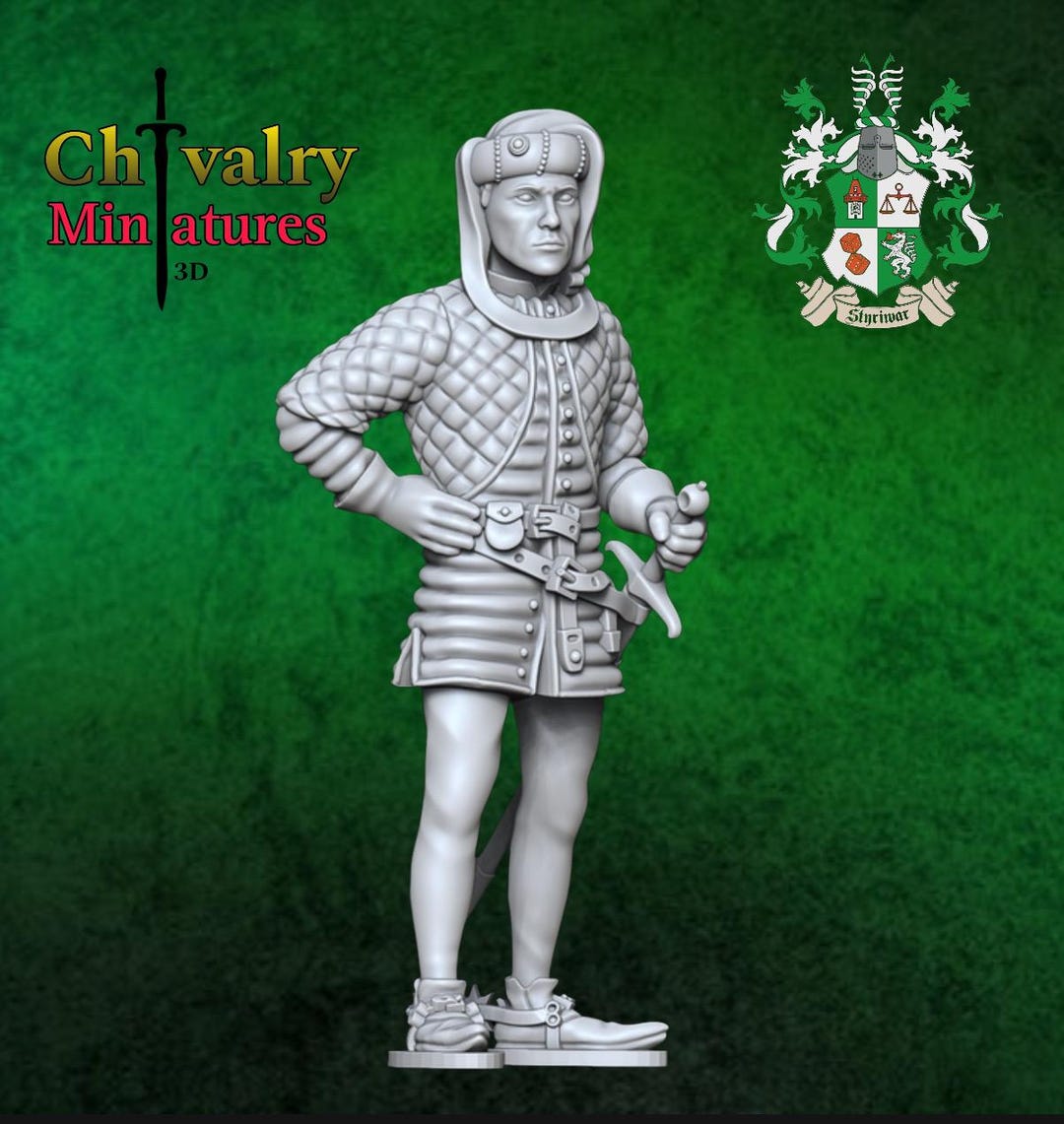Medieval Bohemian Noble 1400 Resin Figure Historical 28mm, 32mm, 1/35 ...
