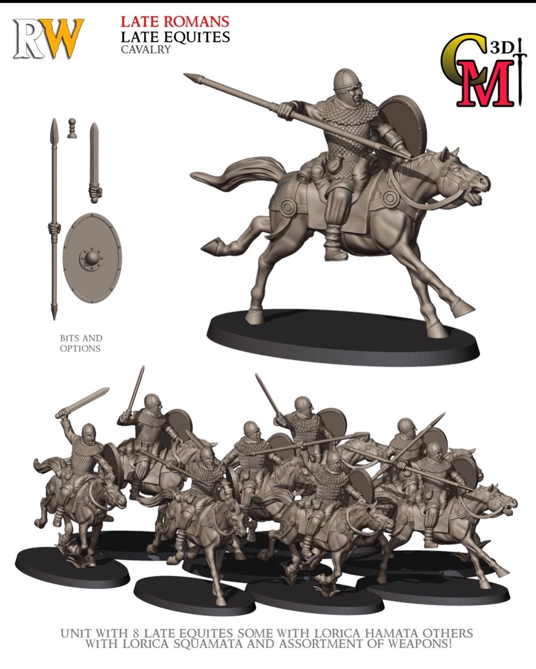 Late Roman Equites Cavalry, Historical 1/72, 28mm, 32mm, 1/35, 54mm ...
