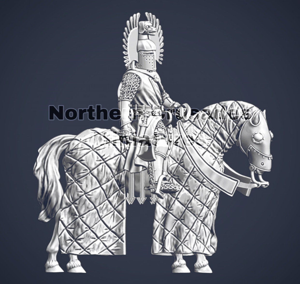 Italian Mounted Knight, 1/72, 28mm, 32mm, 1/35, 54mm, 75mm, Resin ...