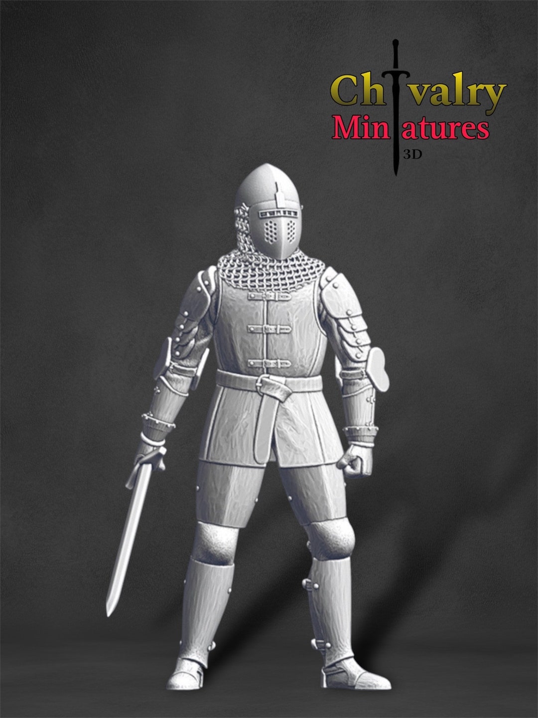 Late Medieval Knight With Sword, Historical 1/72, 28mm, 32mm, 1/35, 54m ...