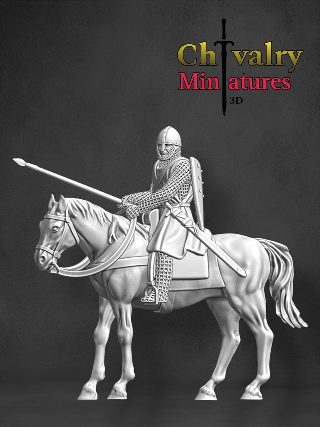 Mounted Norman Knight With Lance, Historical 1/72, 28mm, 32mm, 1/35 ...