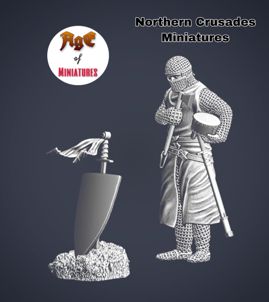 Medieval Crusader Respect and Honor, Resin, 1/72, 28mm, 32mm, 1/35 ...