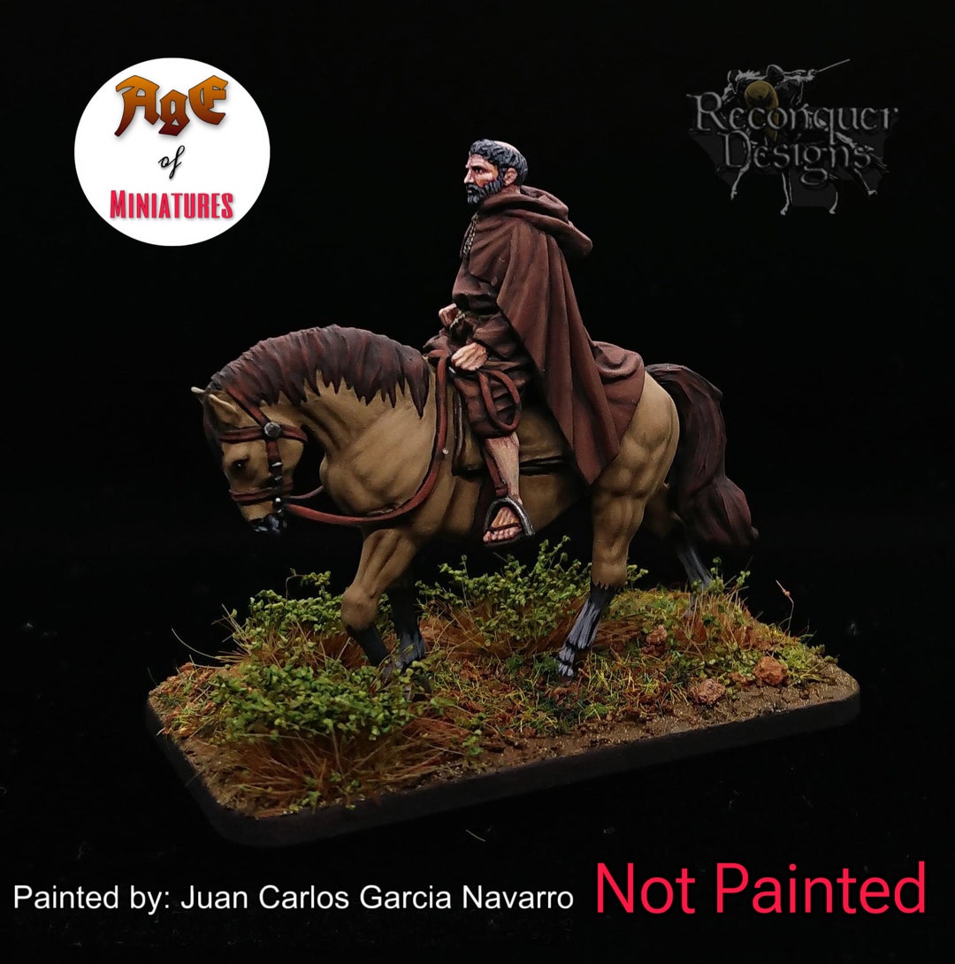 Mounted Priest, Historical 1/72, 28mm, 32mm, 1/35, 54mm, 75mm. Resin ...