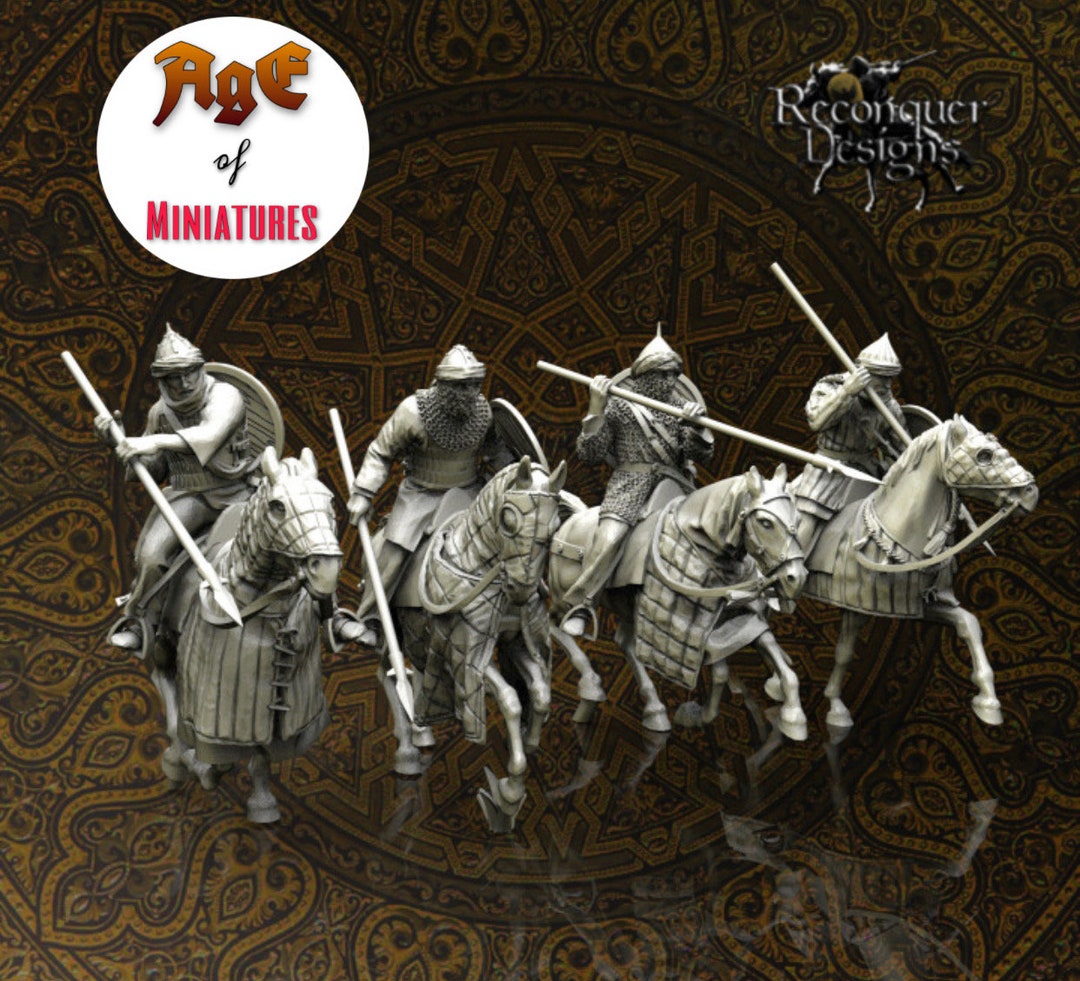 Medieval Arab Cavalry Set B, 1/72, 28mm, 32mm, 1/35, 54mm, 75mm, Resin ...