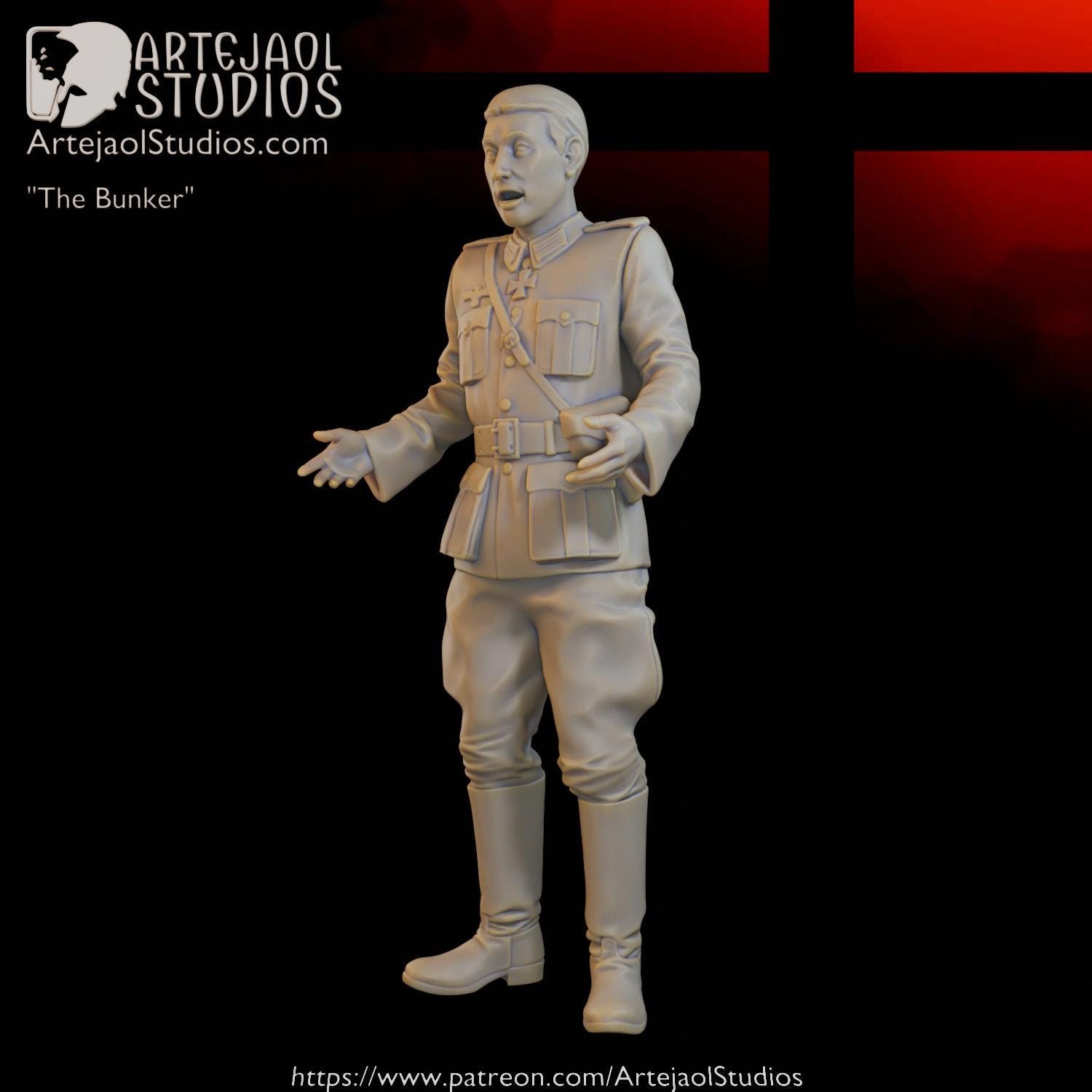 WW2, Adolf Yelling at General With Desk, Resin Figures 1/48, 1/35, 1/16 ...