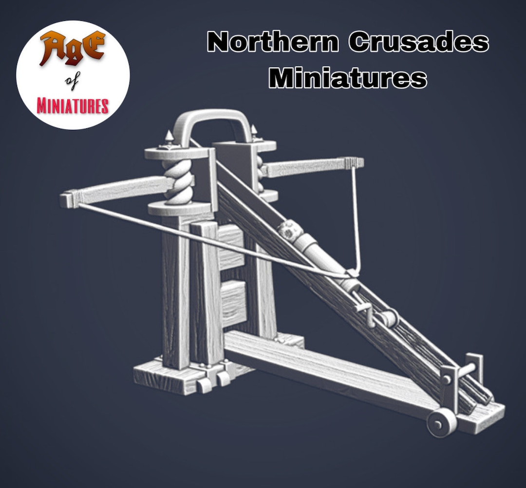 Medieval Stone Thrower Siege Weapon, Diorama Historical 1/72, 28mm ...