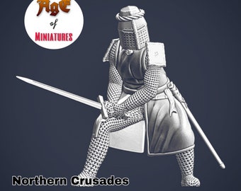 Crusader Pointing on Foot, Historical 1/72, 28mm, 32mm, 1/35, 54mm ...