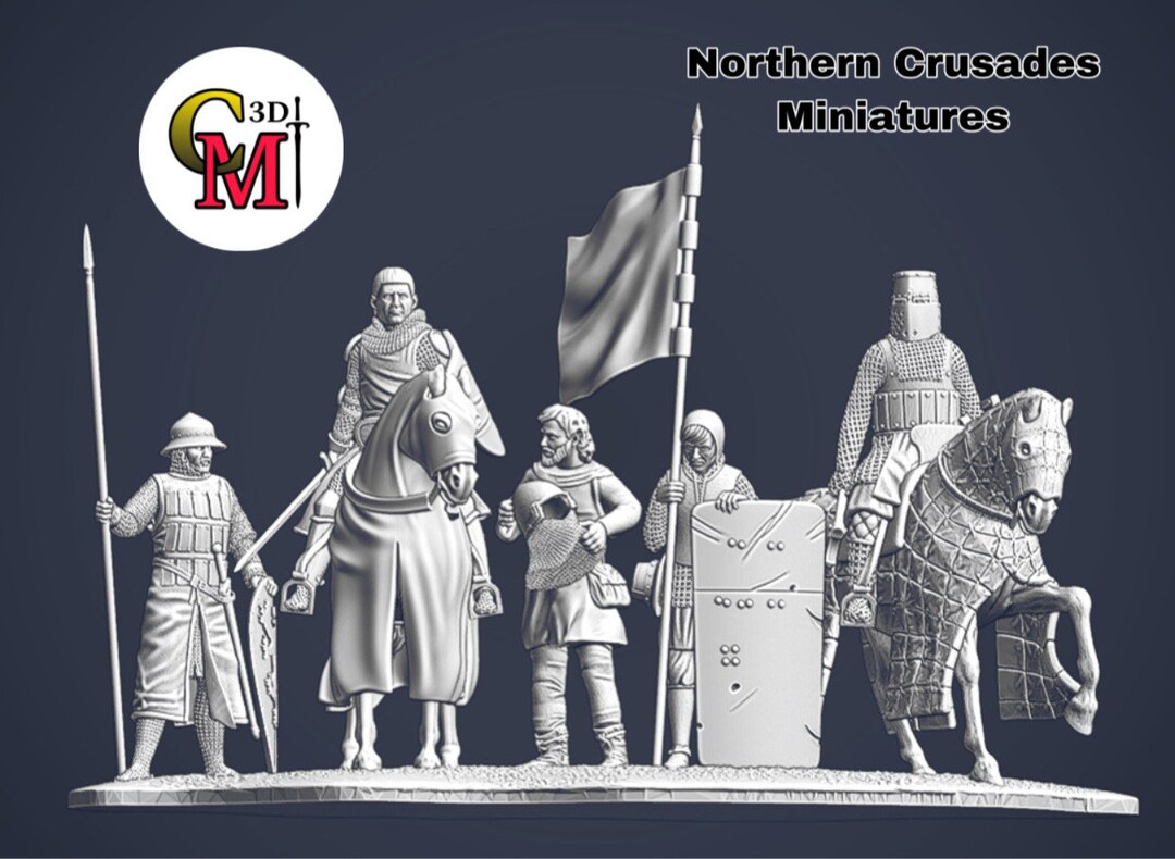 Medieval Commanders Set #2 Bundle, Resin, 1/72, 28mm, 32mm, 1/35, 54mm ...