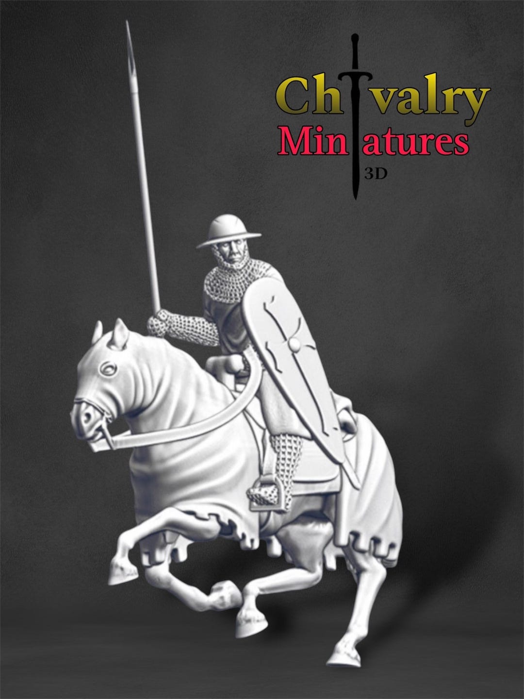 Danish Kettle Hat Mounted Crusader 1/72, 28mm, 32mm, 1/35, 54mm, 75mm ...