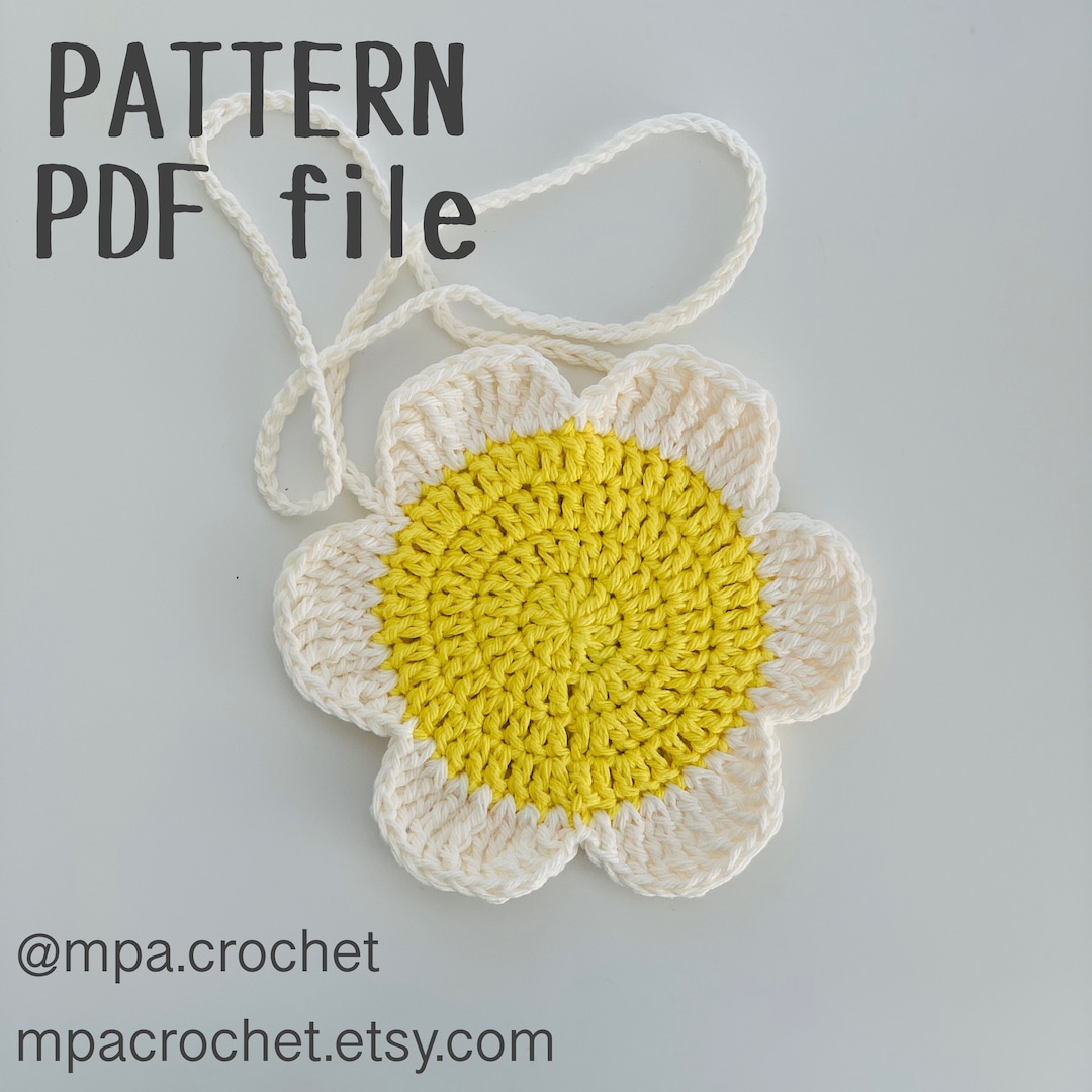 Beginner Crochet Flower Bag PATTERN (.PDF) - Etsy