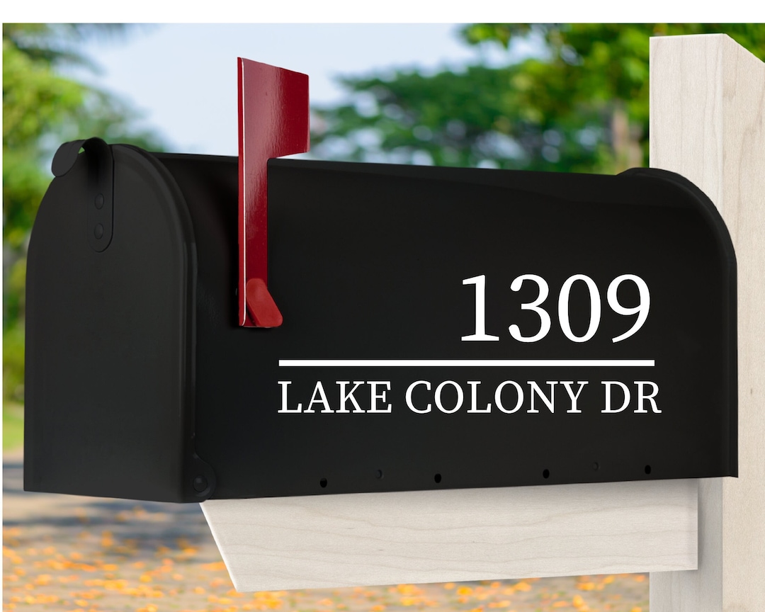 Personalized Mailbox Decal, Custom Mailbox Decal, Farmhouse Mailbox ...