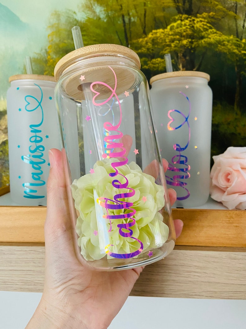 Personalized Iced Coffee Cup Bridesmaid Proposal 16oz Glass - Etsy