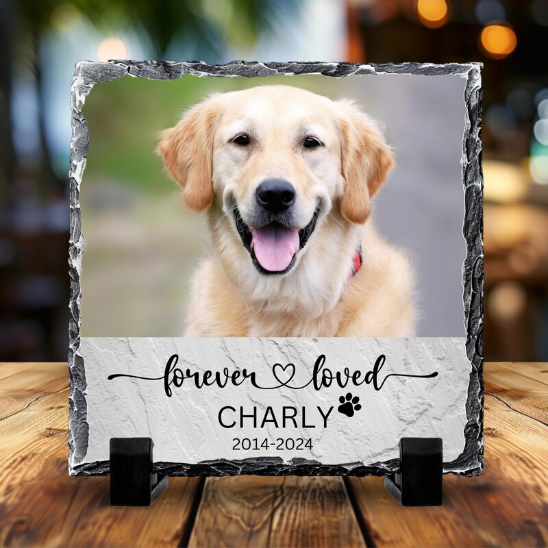 Slate Dog Memory Plaque - Etsy