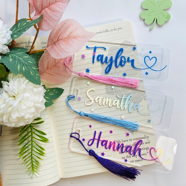 Name Bookmark - Etsy