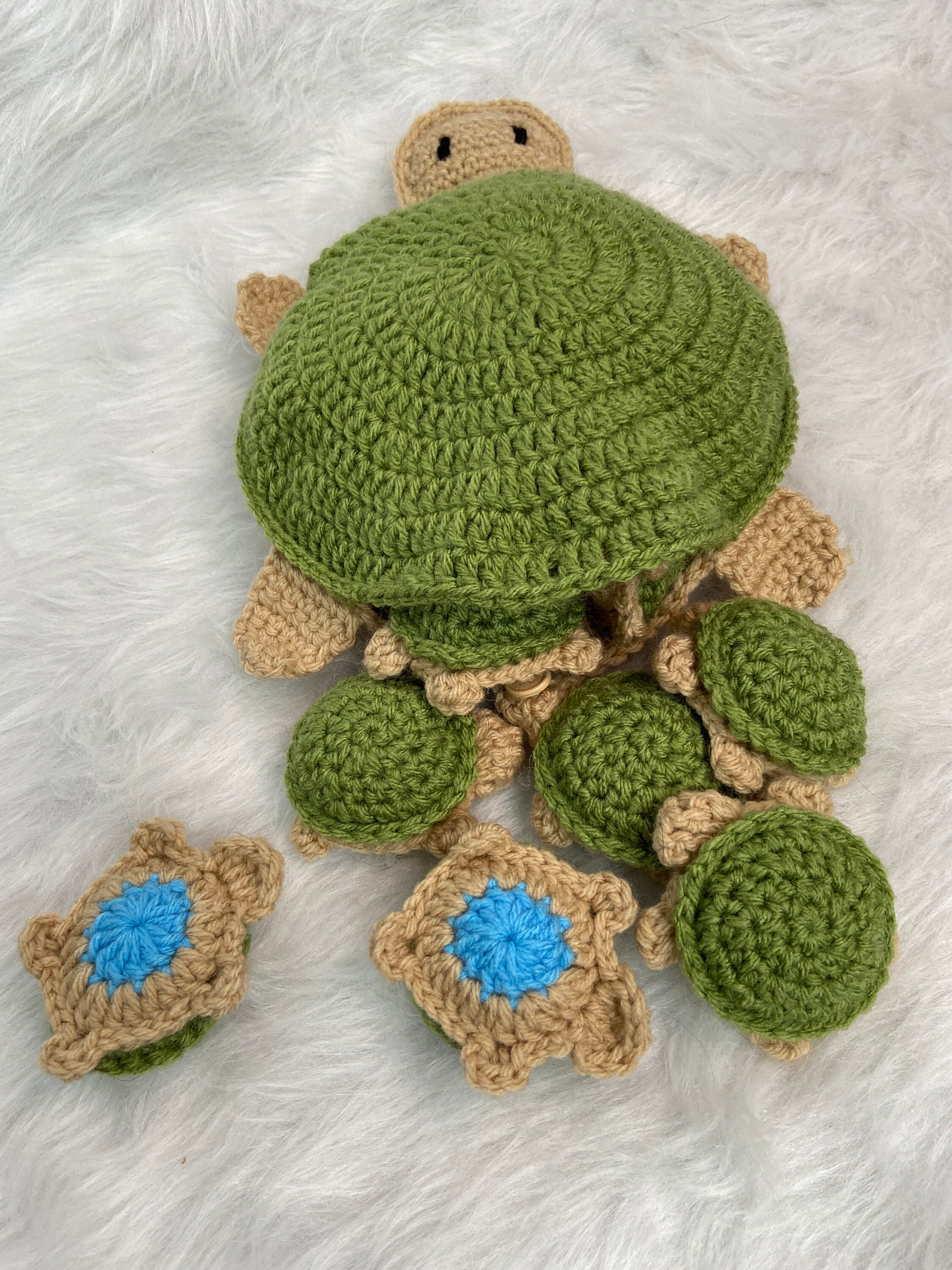 Turtle Memory Match Game Baby Turtles Childrens Game Montesorri Crochet ...