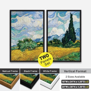 Famous Art Print - VAN GOGH PAINTINGS - Wheat Field With Cypresses ...