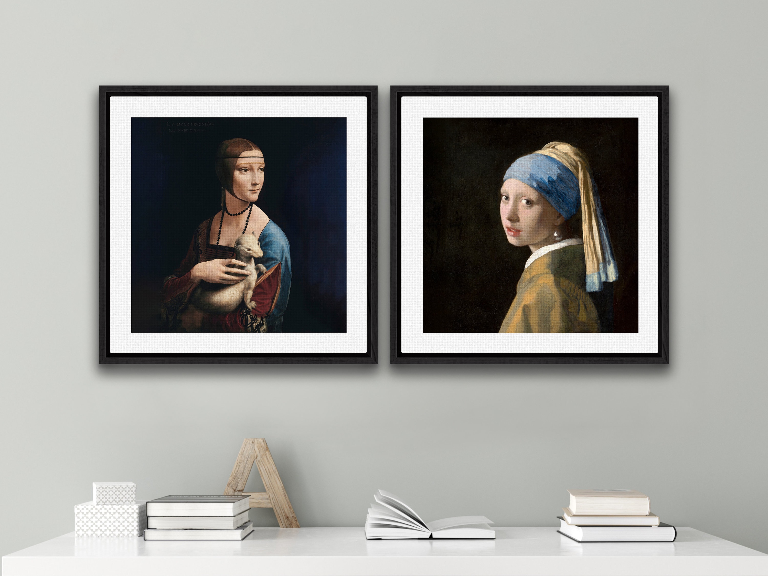 Famous Painting Johannes Vermeer's Girl With a Pearl Earring and ...