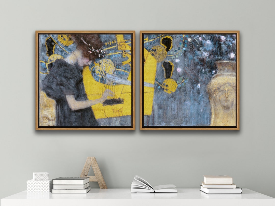 Vintage Wall Art Print - THE MUSIC (1895) by Gustav Klimt - 1 or 2 ...