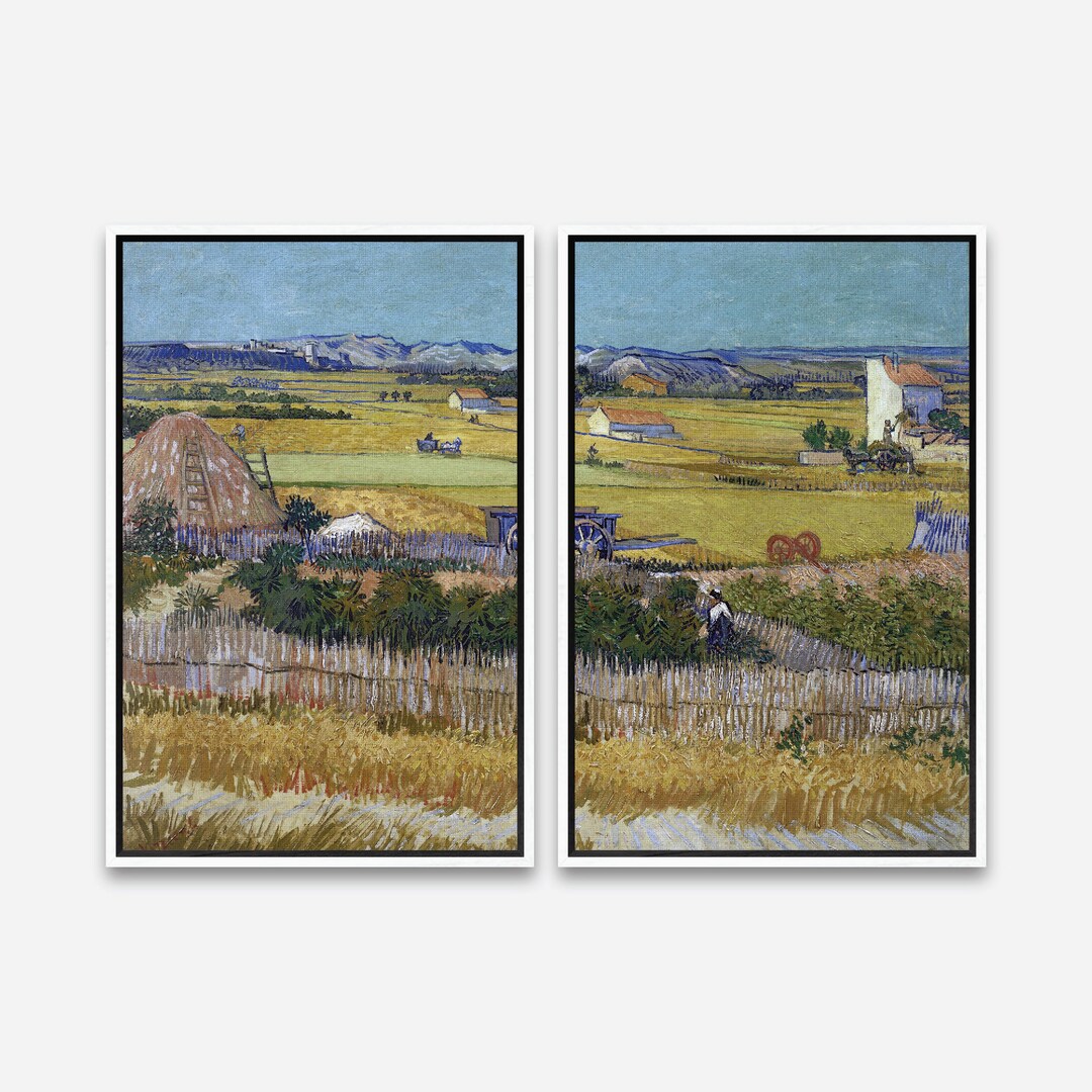 VAN GOGH PAINTING - the Harvest (1888) - Famous Art, Vintage Art Print ...