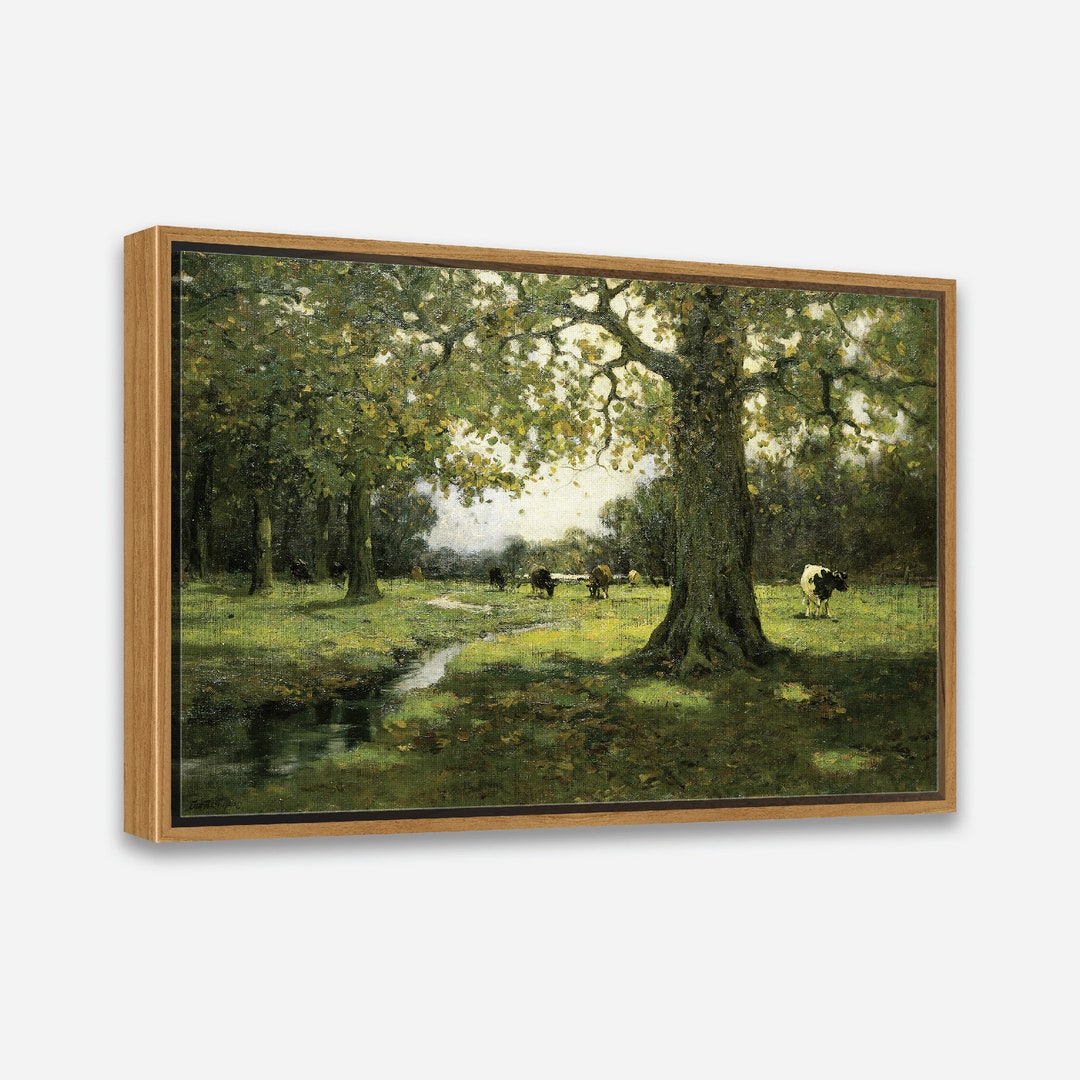 Vintage Art Print - Meadow Brook by Charles Paul Gruppe - 1 or 2 Panel ...