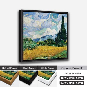 Famous Art Print - VAN GOGH PAINTINGS - Wheat Field With Cypresses ...