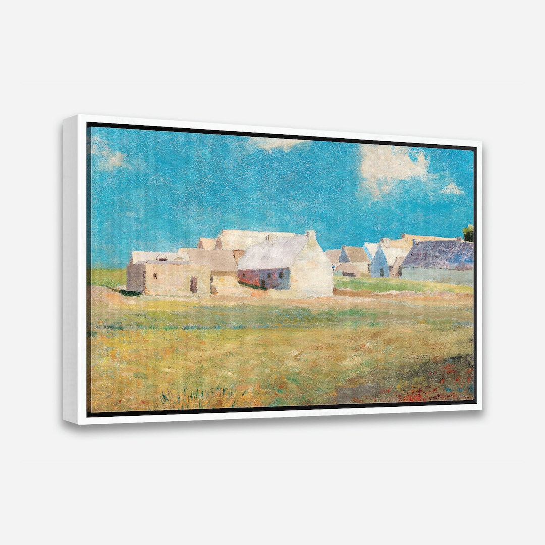 Famous Painting Wall Art Print - Breton Village (1890) by Odilon Redon ...