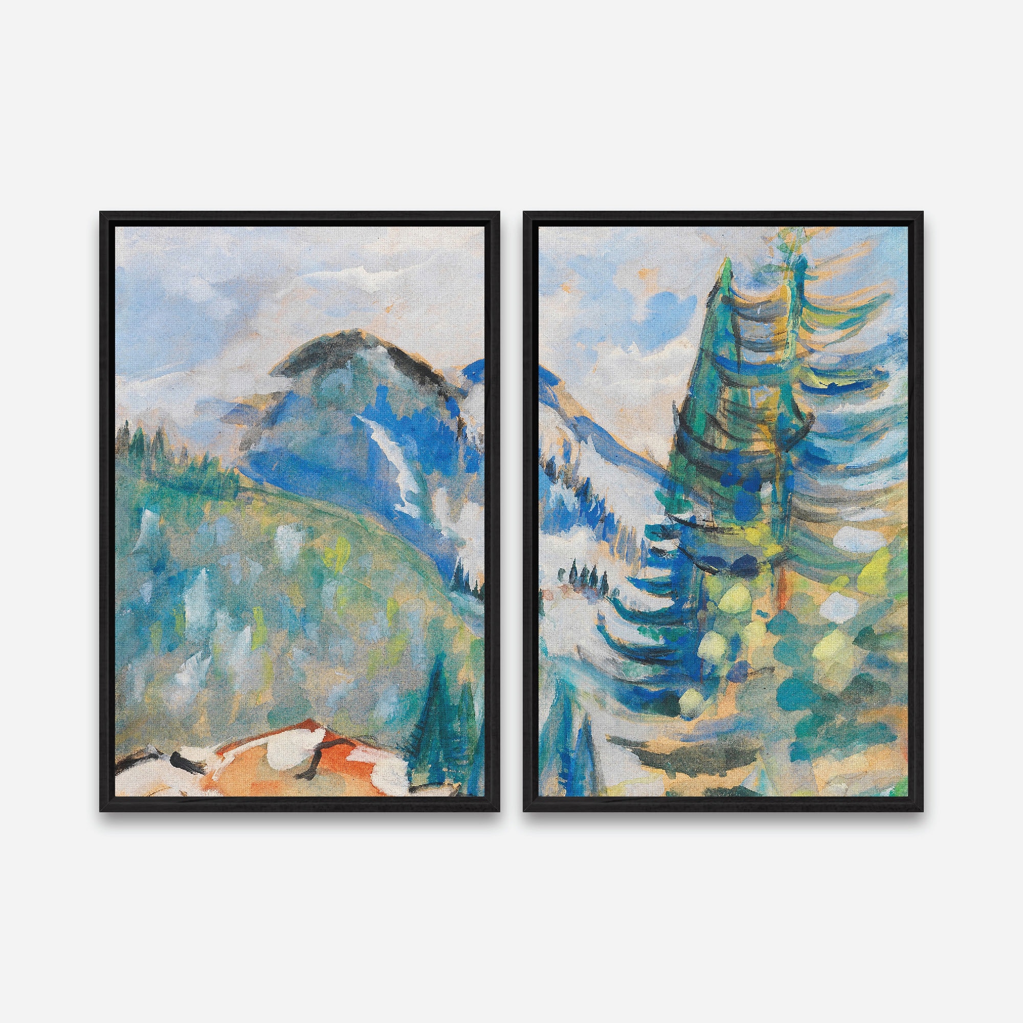 Berglandschaft I (1920) by Oskar Moll - Vintage Wall Art Print - 1 or 2 ...