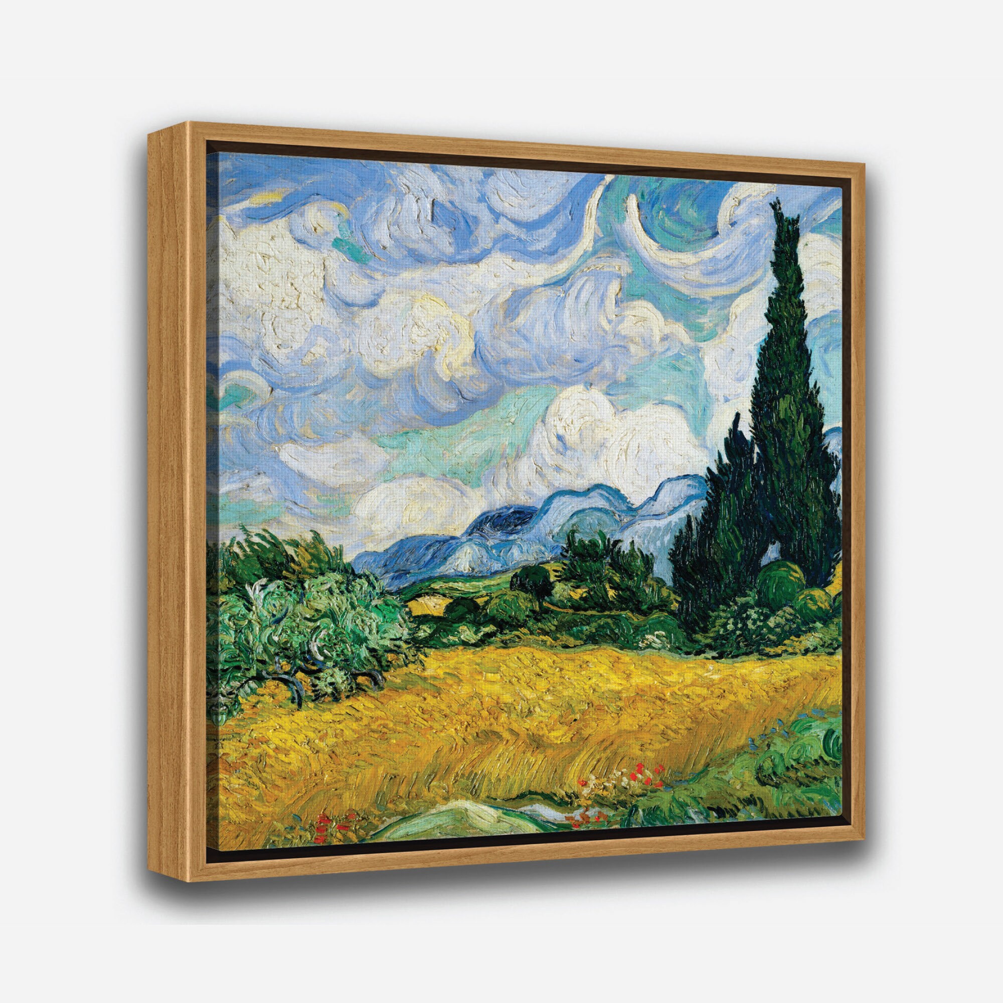Famous Art Print - VAN GOGH PAINTINGS - Wheat Field With Cypresses ...