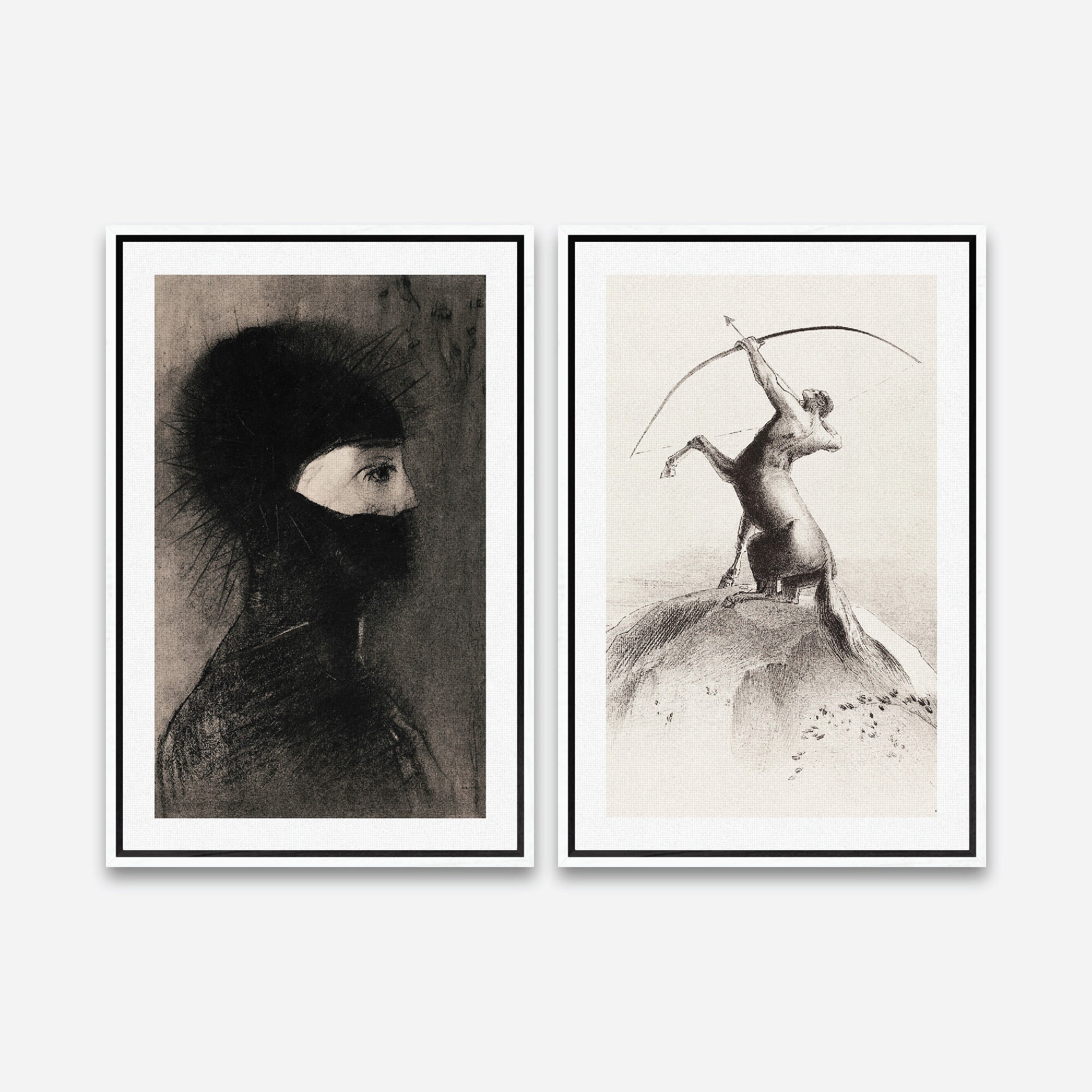 Vintage Wall Art Print - Odilon Redon's Armor | Centaur Aiming at the ...